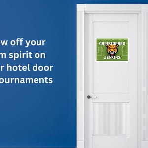 Editable Soccer Locker and Hotel Door Sign Decoration Name Tag Soccer ...