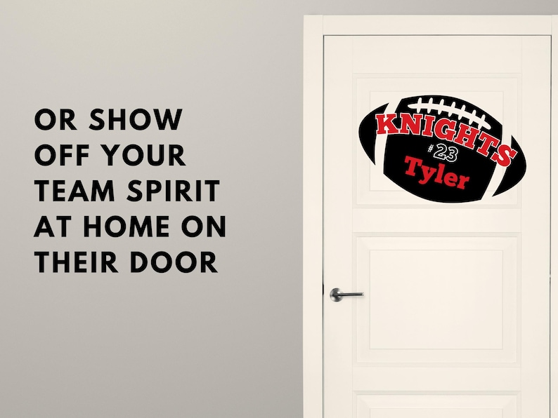 Football Locker Decoration Canva Template Team Spirit Door Signs ...