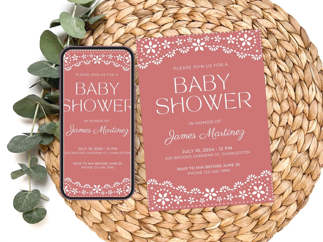 Evite + Printable Baby Shower Invitation Mexican Talavera Inspired WITH ...