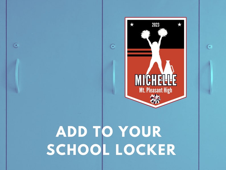 Editable Cheer Locker Door Sign, Cheerleader Locker Decoration, Name ...