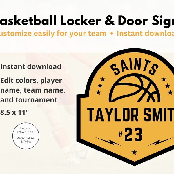 Basketball Sign - Etsy