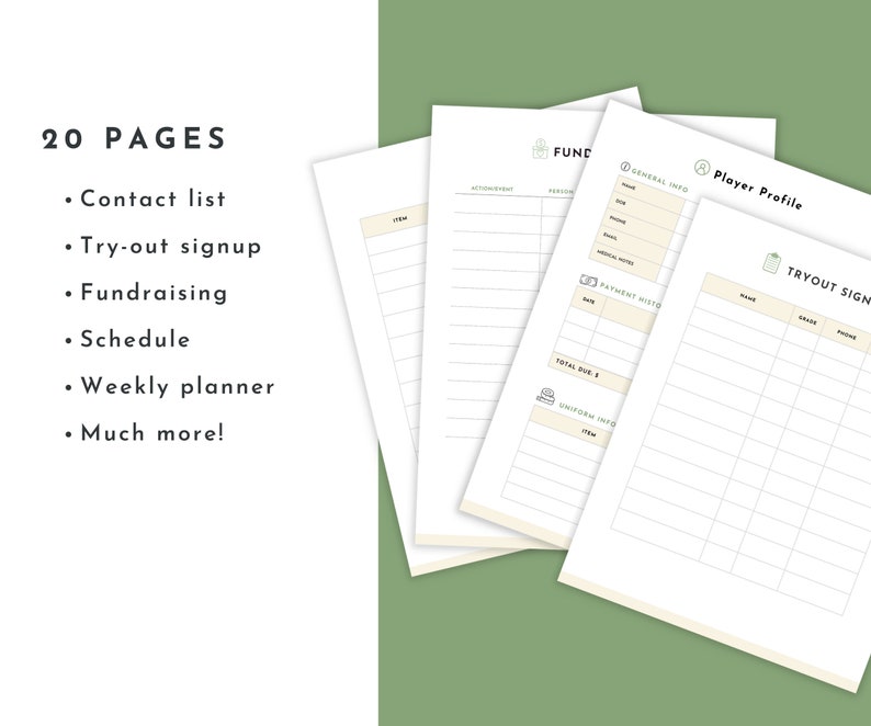 Editable Soccer Team Coach Planner Canva Template, Printable Soccer ...