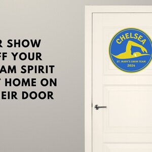 Editable Swim Team Locker Sign Decoration Swim Team Gifts Swim Team ...