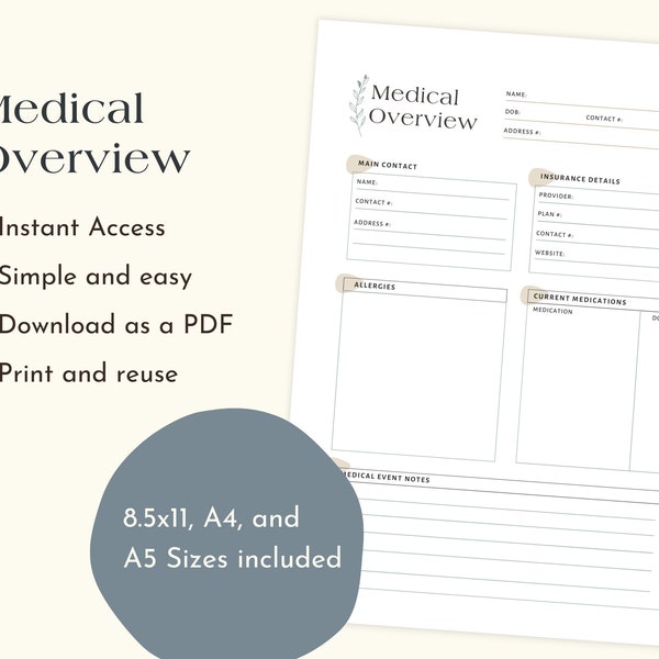 Medical Binder - Etsy