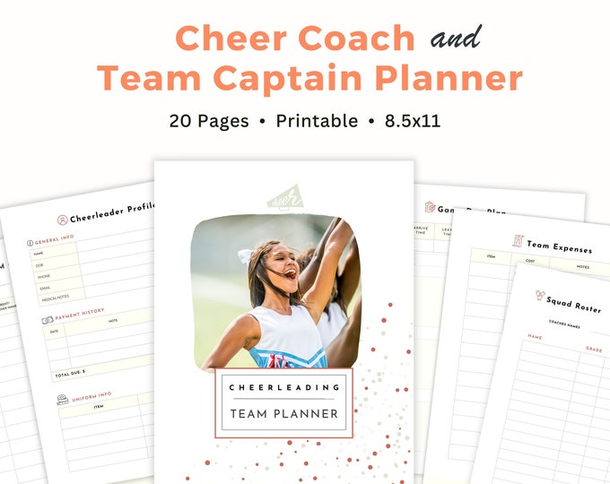 Printable Cheer Season Attendance Sheet Instant Download Template ...