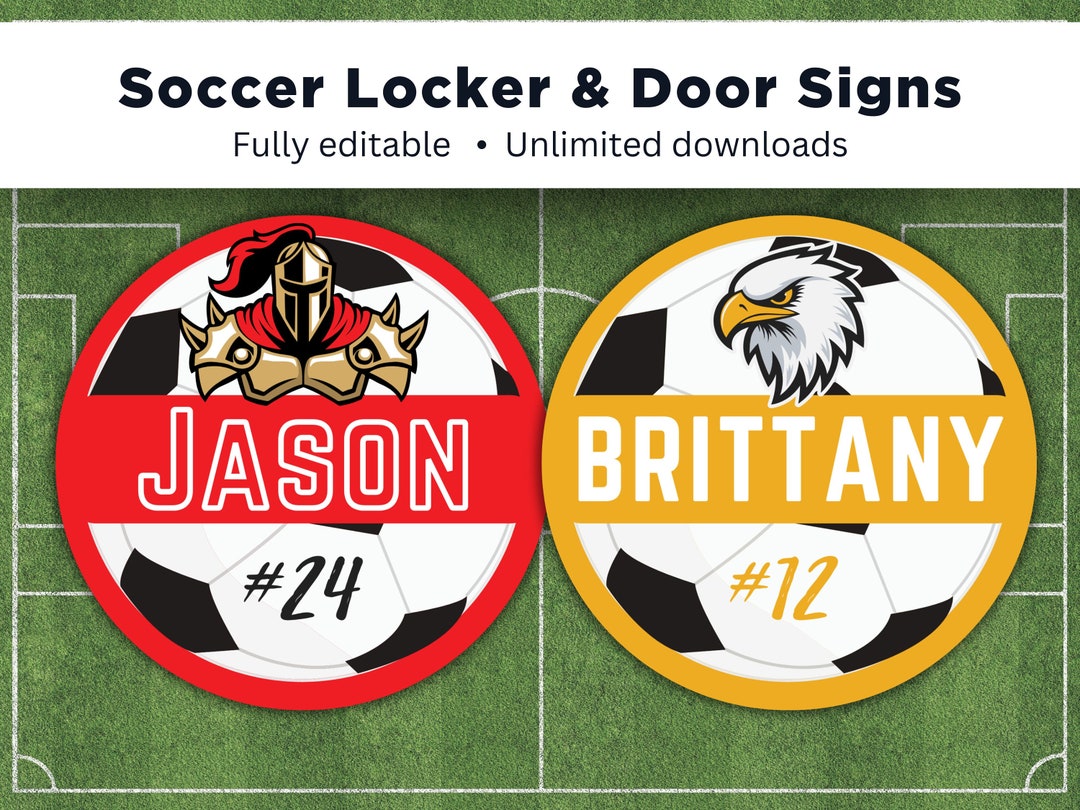 Soccer Team Hotel Door Signs Template, Editable Tournament Travel ...