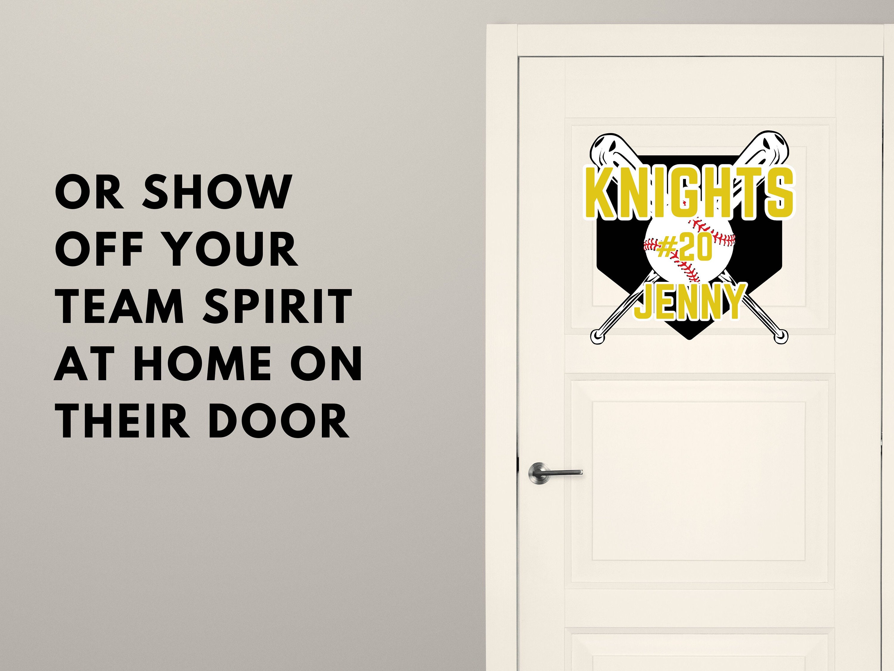 Editable Baseball Softball Door Sign Canva Template High School ...