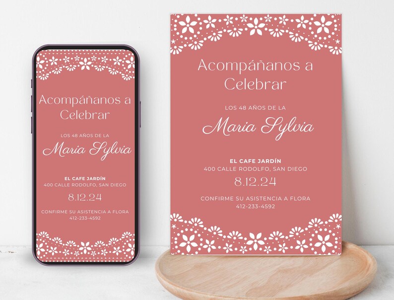 Talavera Cumpleaños Invitación Spanish Birthday Invitation Tarjeta En ...
