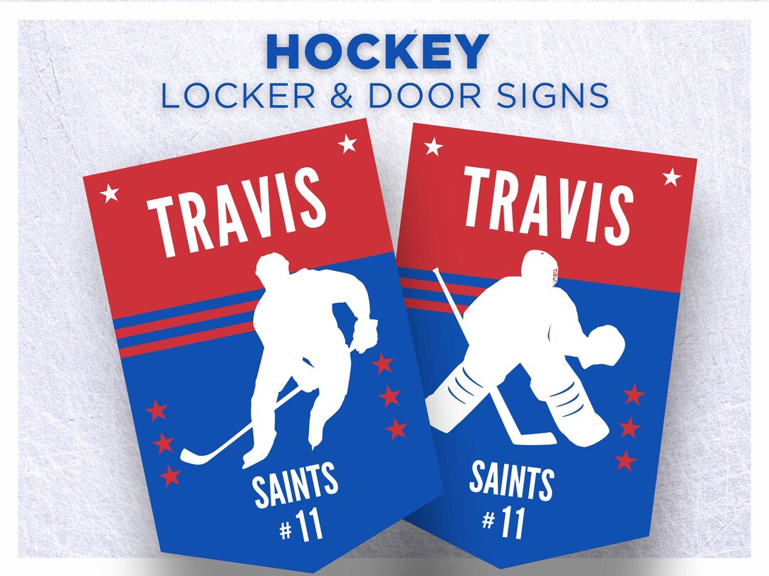 Editable Hockey Locker Door Sign Hockey Locker Decoration Canva ...