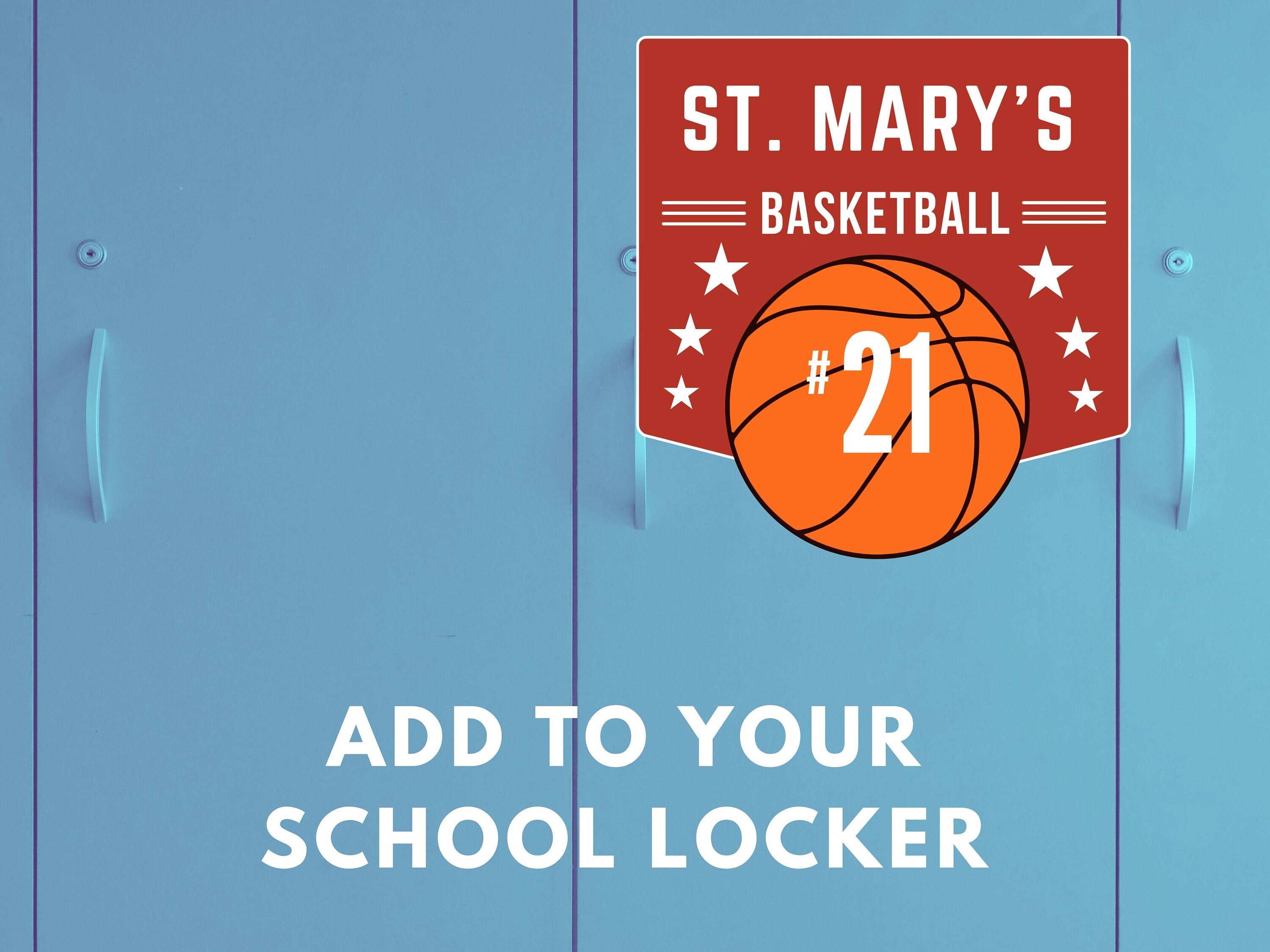 Editable Basketball Locker Printable Cutout Door Sign Locker Decoration ...