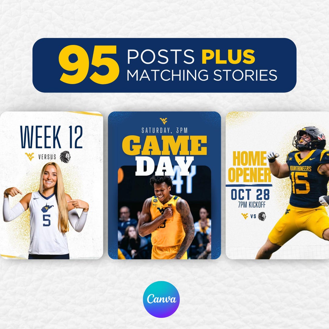 95 Social Media Posts PLUS 95 Stories, Editable Template for Instagram ...