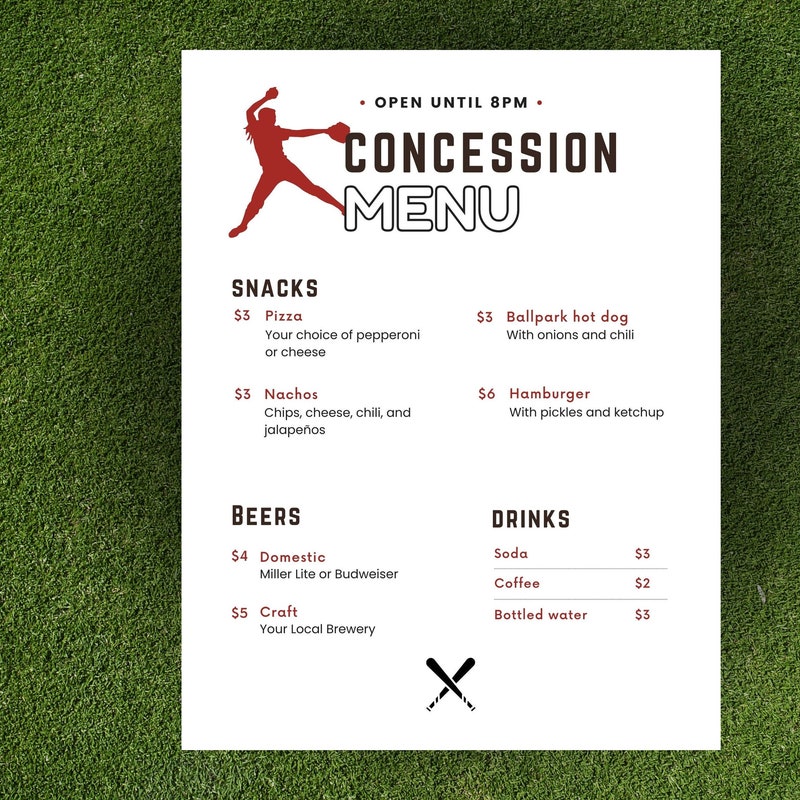 Concession Stand Sign - Etsy