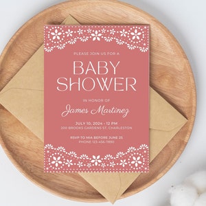 Evite + Printable Baby Shower Invitation Mexican Talavera Inspired WITH ...