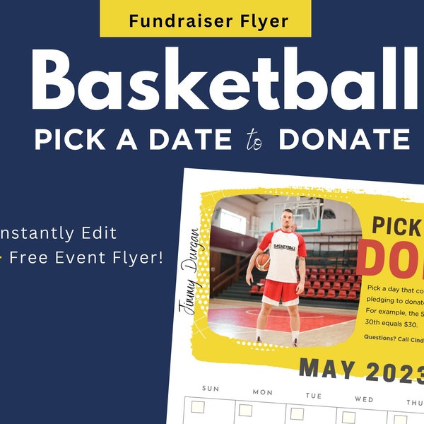 Basketball Calendar Fundraiser - Etsy