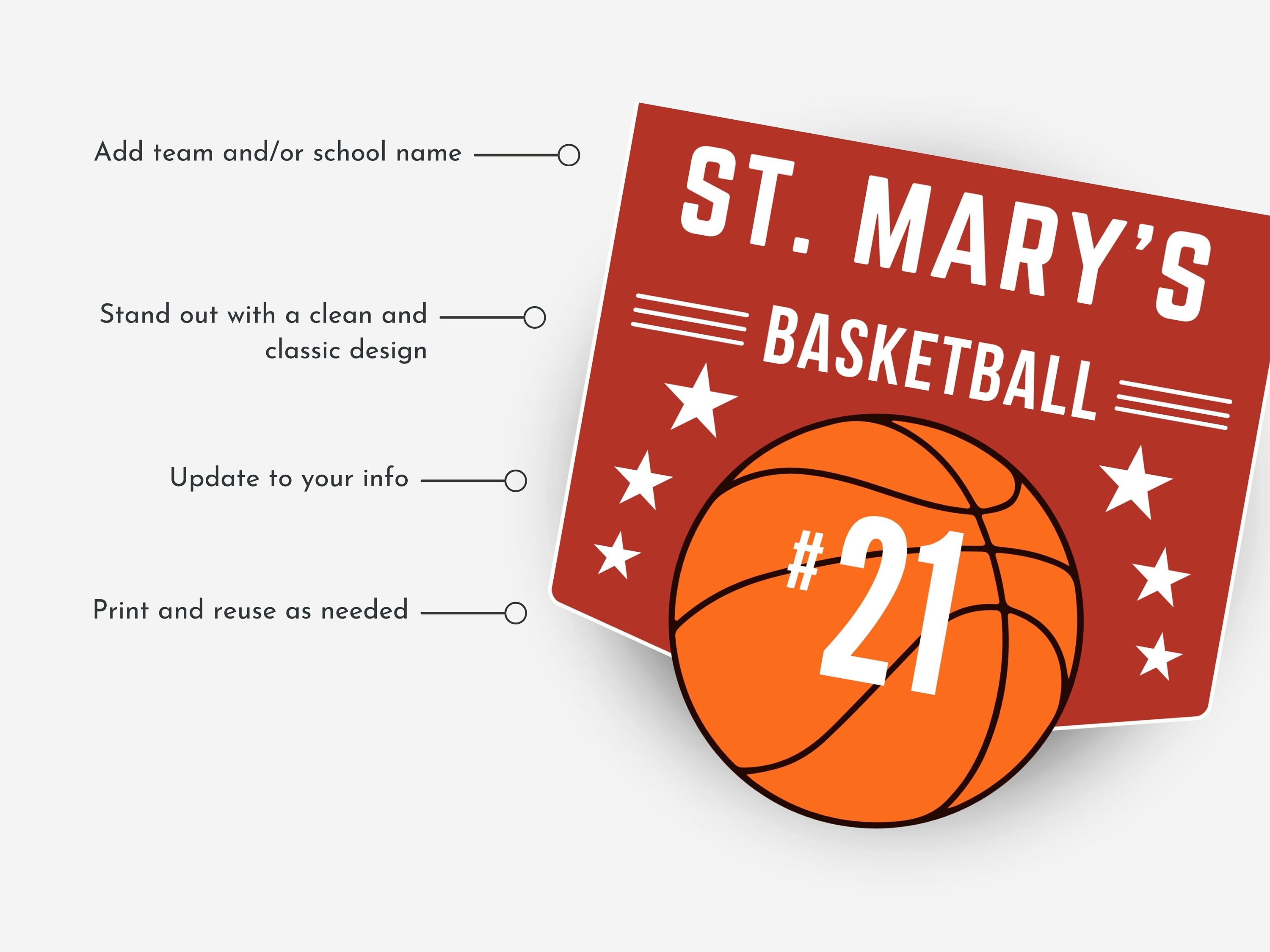 Editable Basketball Locker Printable Cutout Door Sign Locker Decoration ...