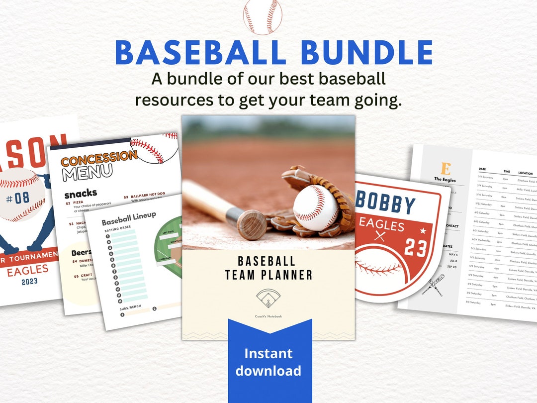 Baseball Bundle of Our Best Baseball Resources: Coach's Planner, Pick a ...