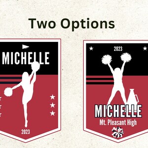 Editable Cheer Locker Door Sign Cheerleader Locker Decoration Name Tag ...