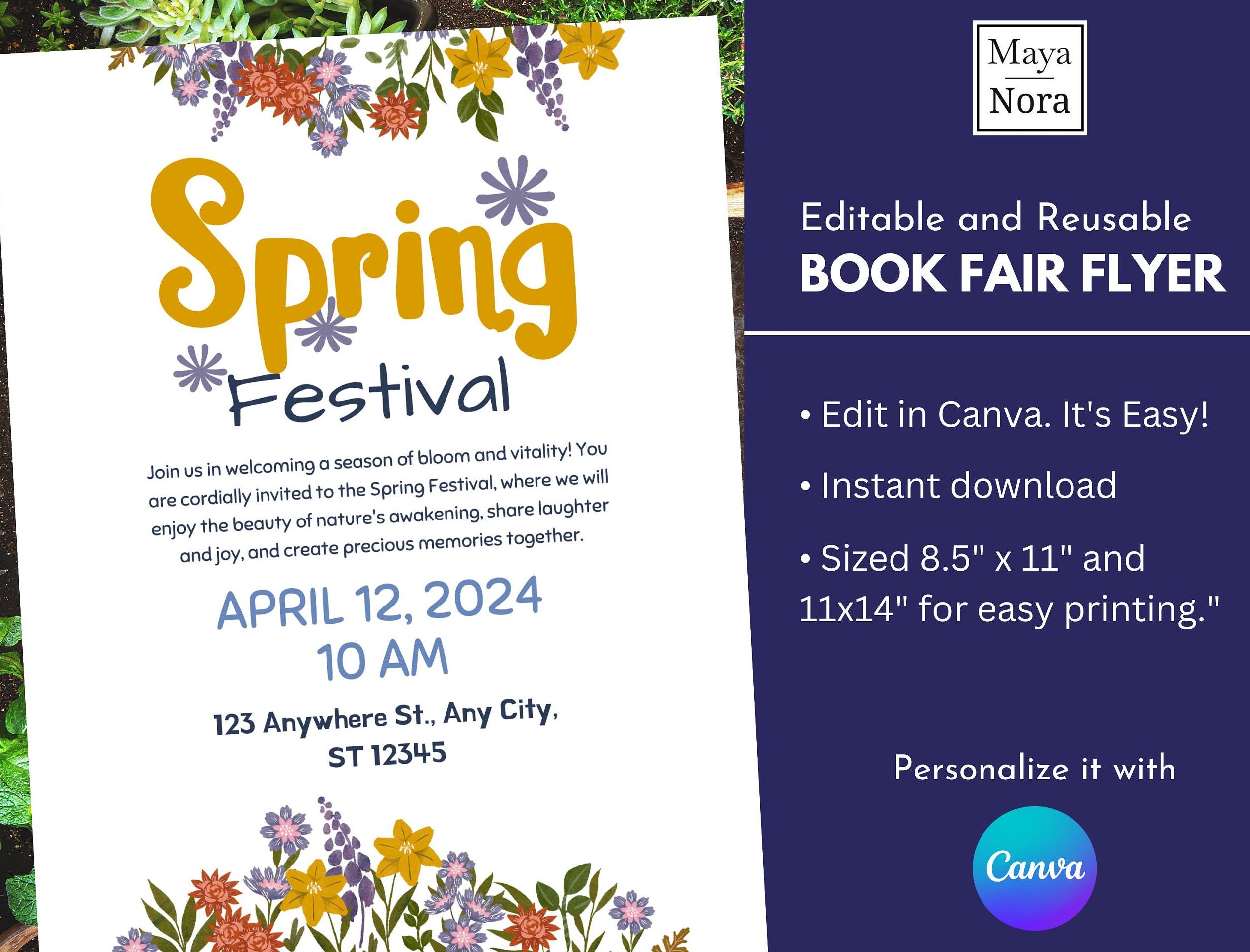 EDITABLE Spring Fair Fundraiser Flyer Printable School Spring ...