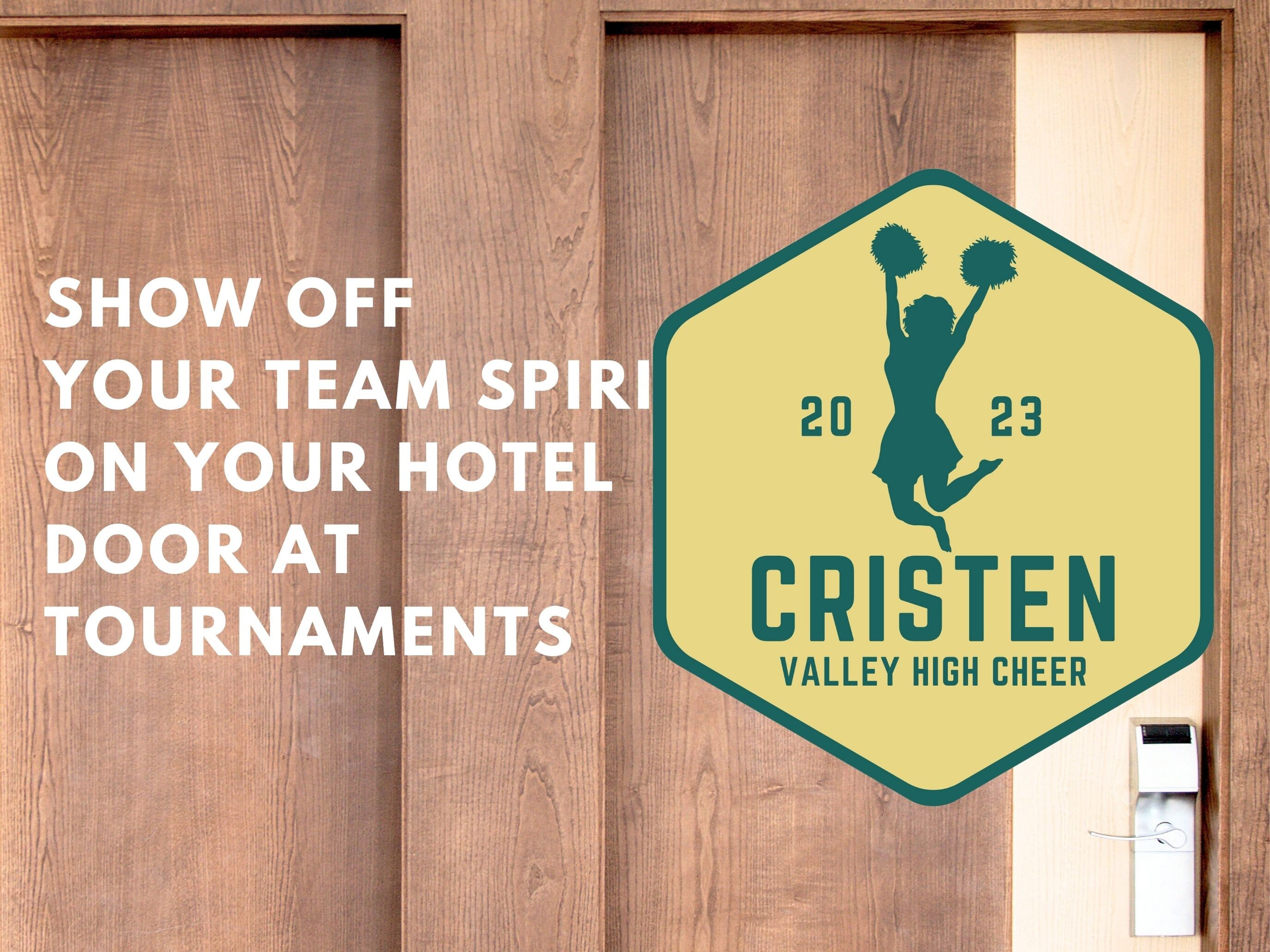 Editable Cheerleading Hotel Door Sign Locker Decoration Cheer - Etsy