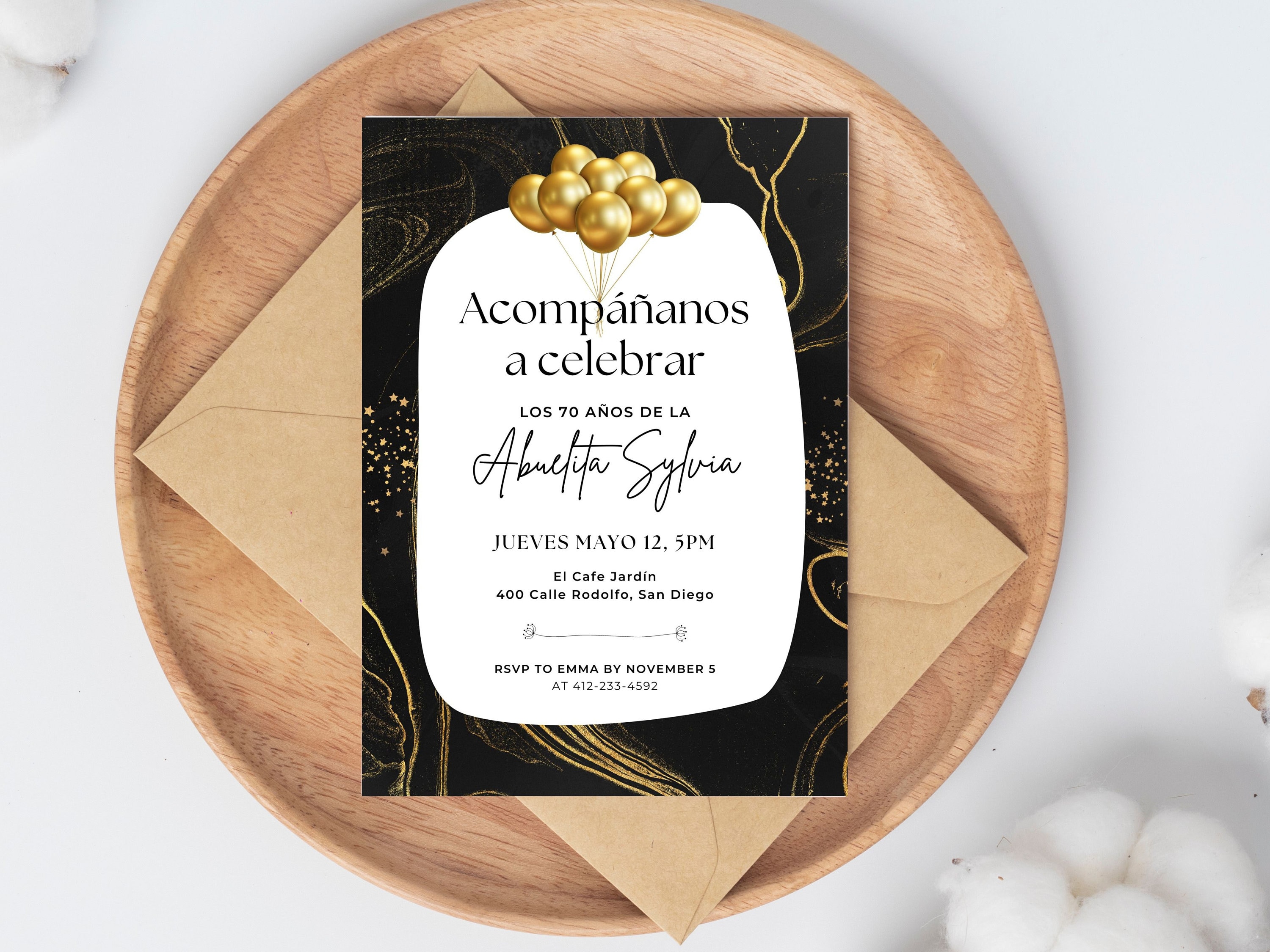 Birthday Invitation in Spanish, Acompáñanos A Celebrar Español Invite ...