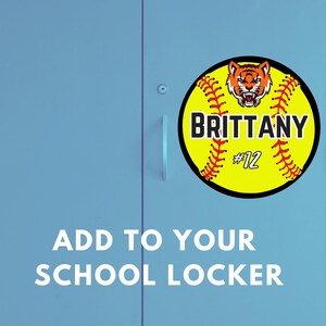 Editable Softball Locker Door Sign Canva Template High School ...