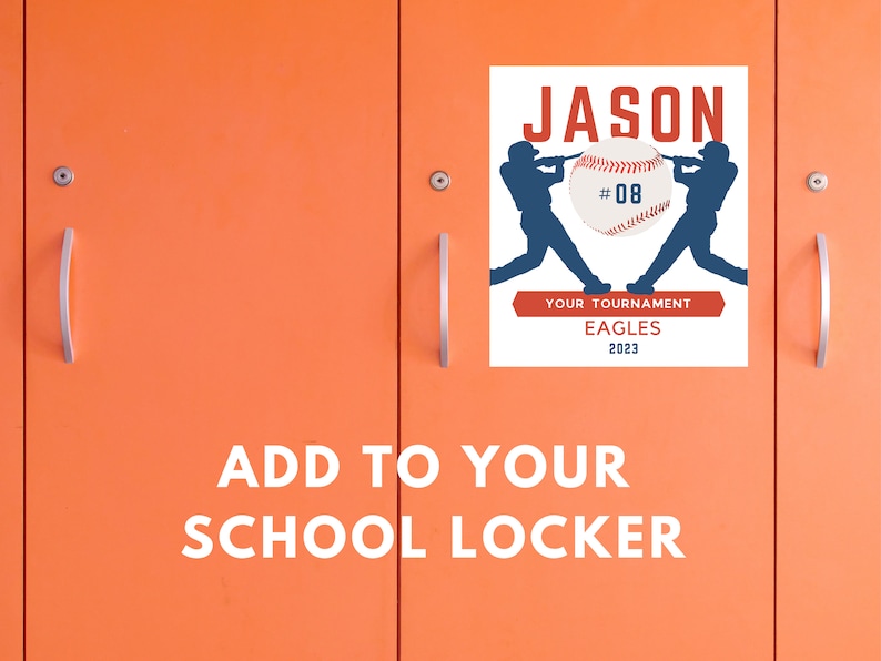 Editable Baseball Door and Locker Sign, Baseball Hotel Door Sign Locker ...