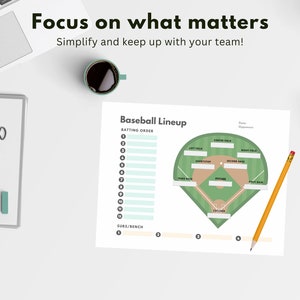 Printable Baseball Lineup and Field Position Sheet Batting Order ...