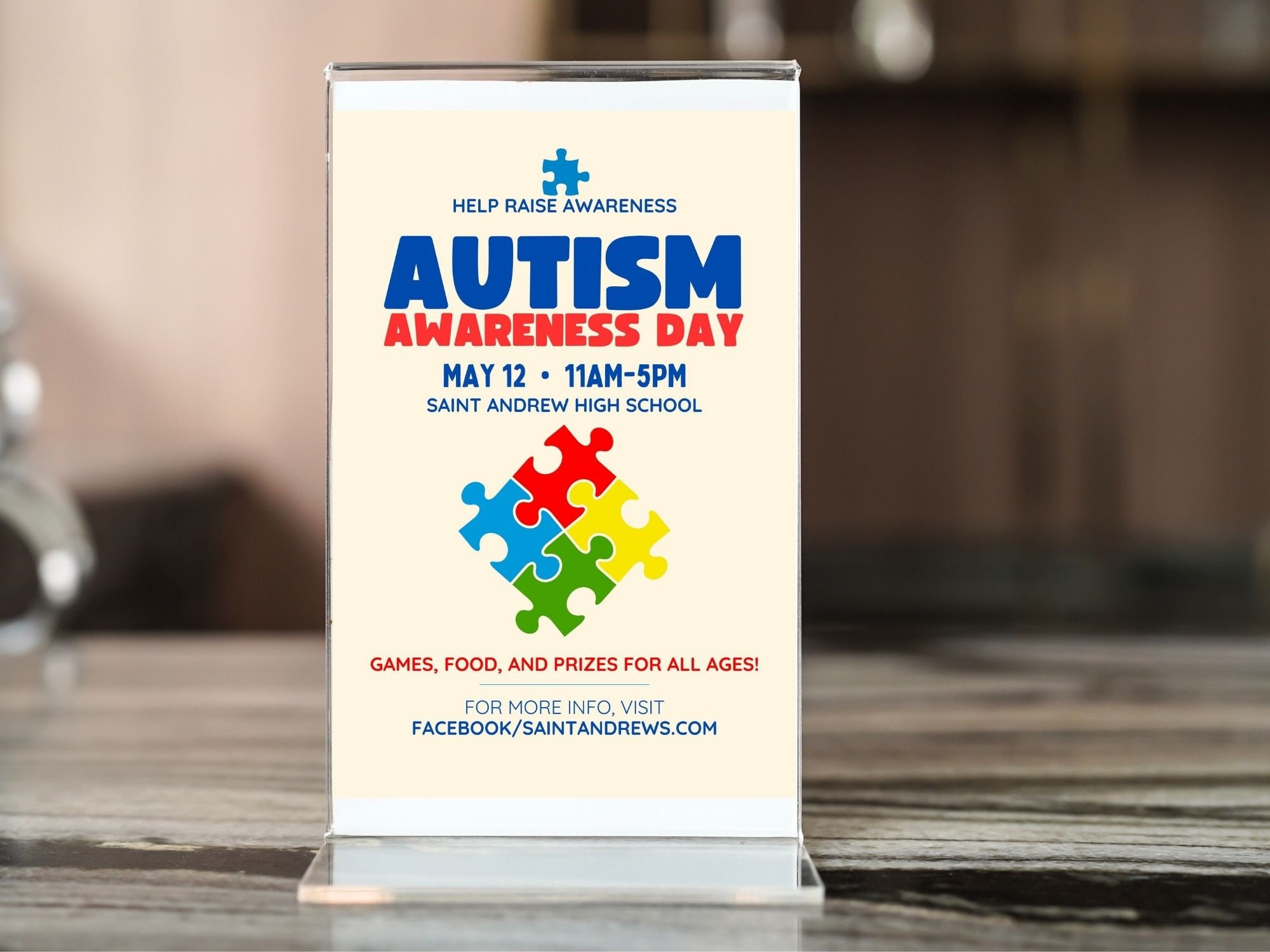 Autism Awareness Event Flyer Editable Autism Awareness Editable Flyer ...