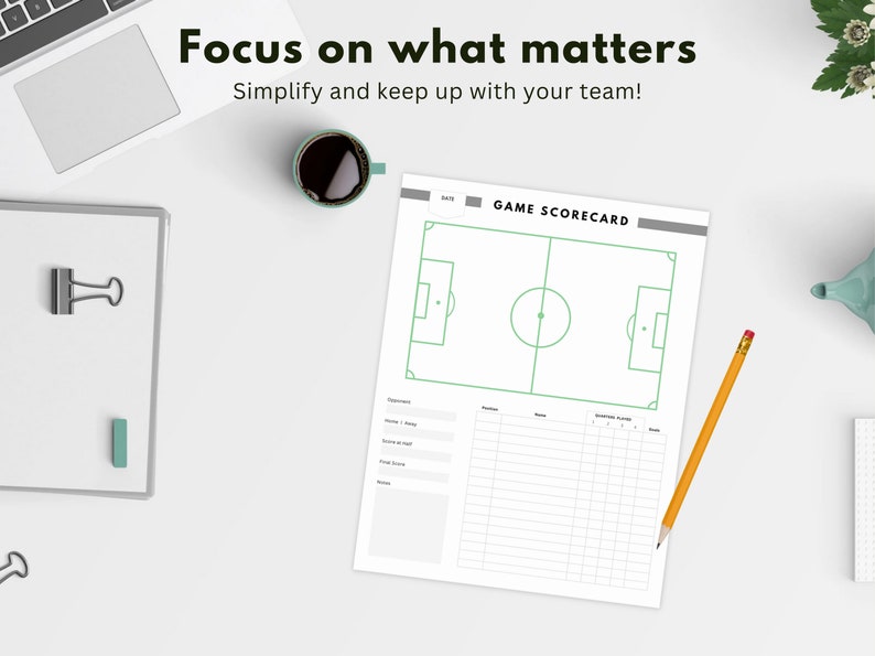 Printable Soccer Lineup and Game Card Player Positions for Soccer Mom ...