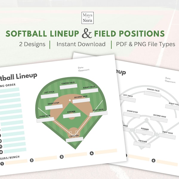 Softball Schedule Template - Etsy
