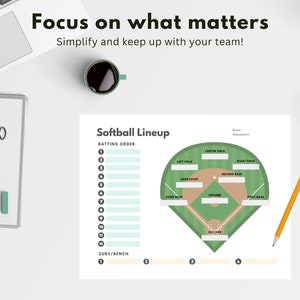 Printable Softball Lineup and Field Position Sheet Batting Order ...