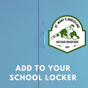 Wrestling Locker Sign EDITABLE Locker Decoration Decoration Name Tag ...