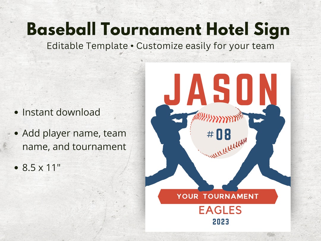 Editable Baseball Door and Locker Sign Baseball Hotel Door - Etsy