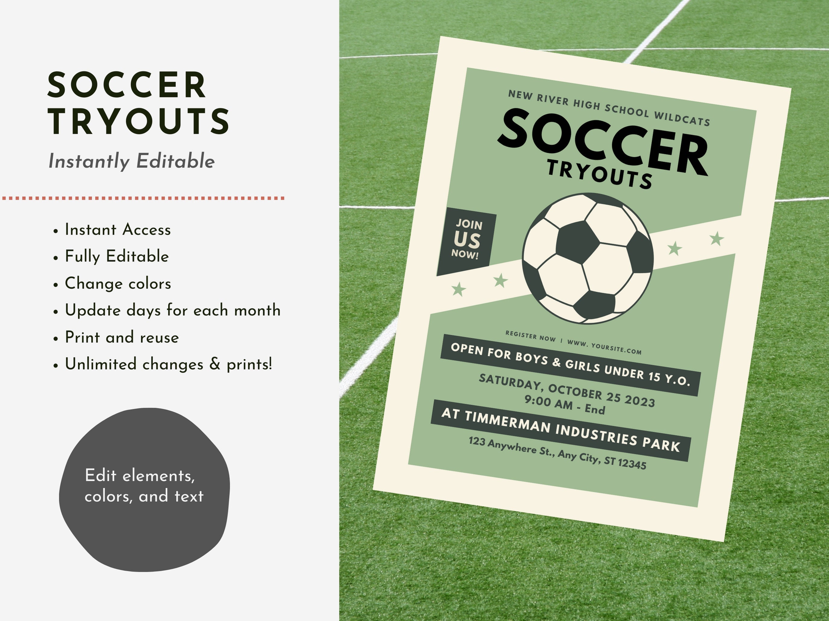 Soccer Tryouts Flyer
