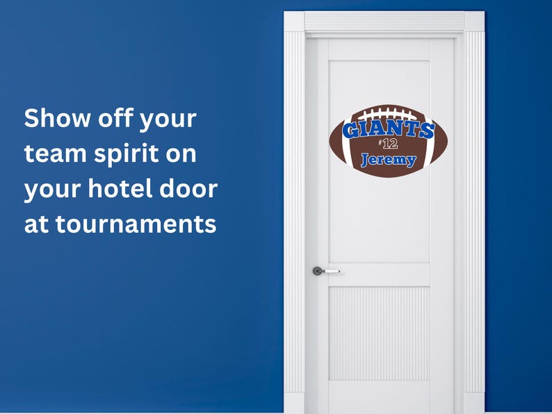 Football Locker Decoration Canva Template Team Spirit Door Signs ...