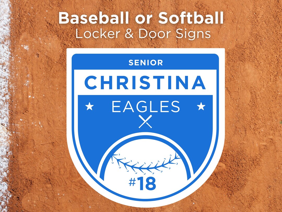 Baseball or Softball Locker Sign Softball Mom Hotel Door Sign Locker ...