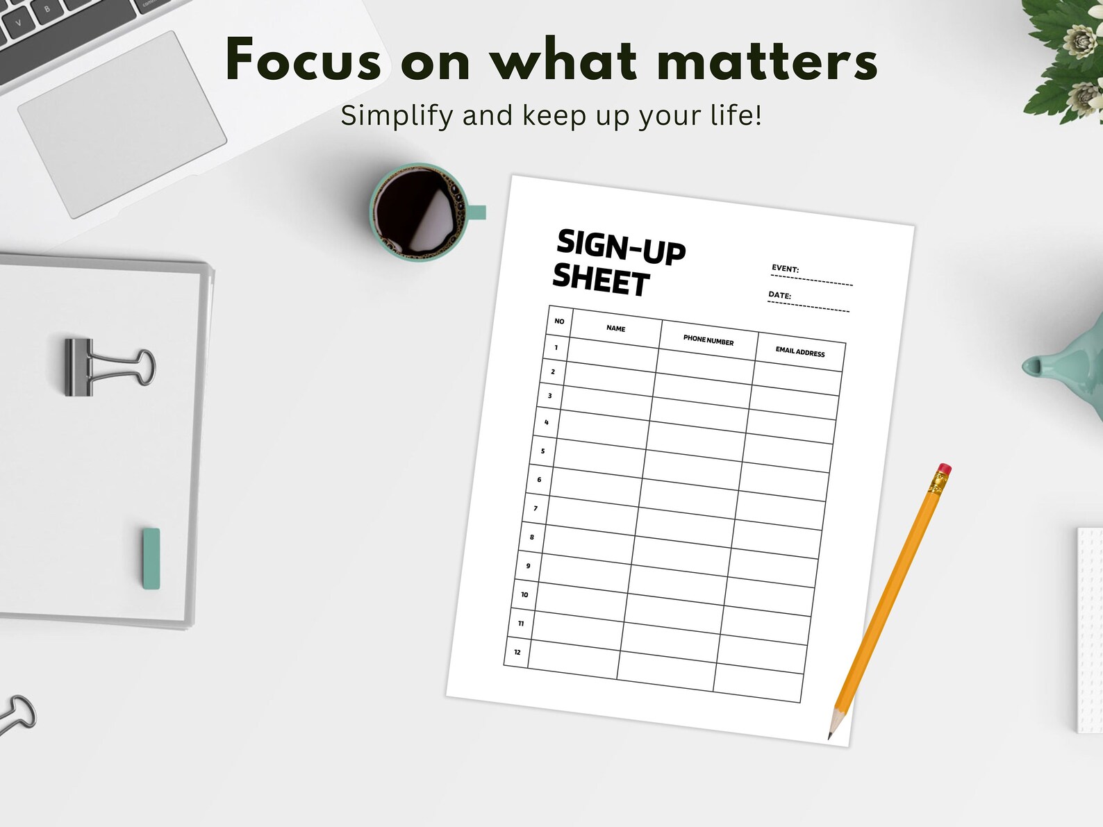 Editable Sign-up Sheet Canva Template Printable Sign up Template Form ...