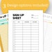 Editable Sign-up Sheet Canva Template Printable Sign up Template Form ...