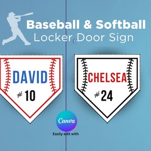 Baseball Door Sign - Etsy