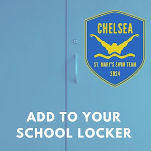Editable Swim Team Locker Sign Decoration Swim Team Gifts Swim Team ...