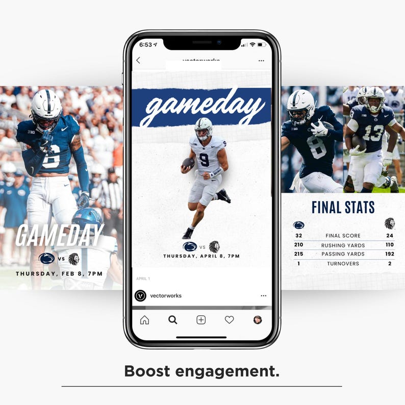 100 Football Social Media Posts Template Bundle Teams Graphics Canva ...