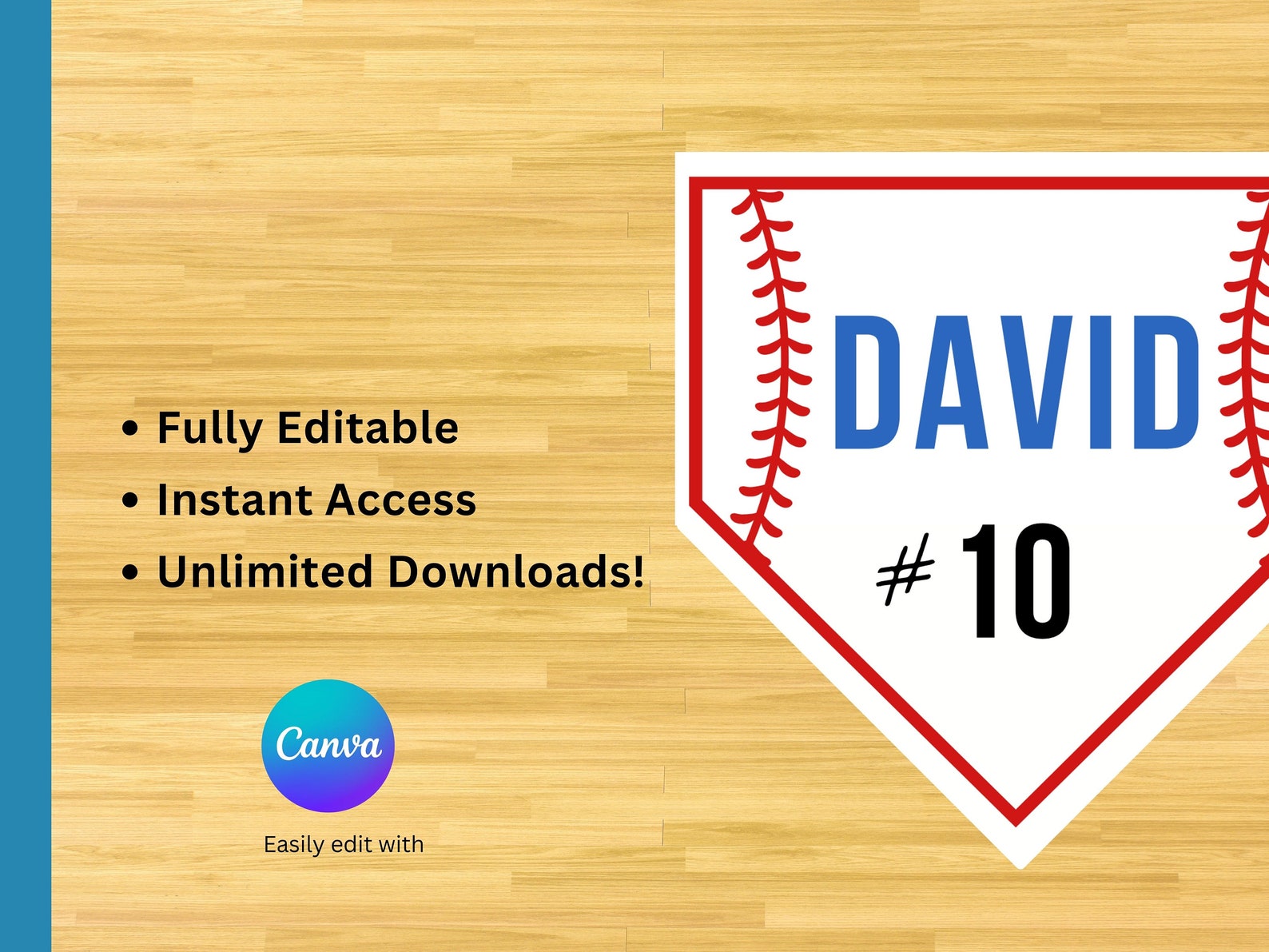 Editable Baseball or Softball Locker Door Hotel Sign, Decoration Name ...