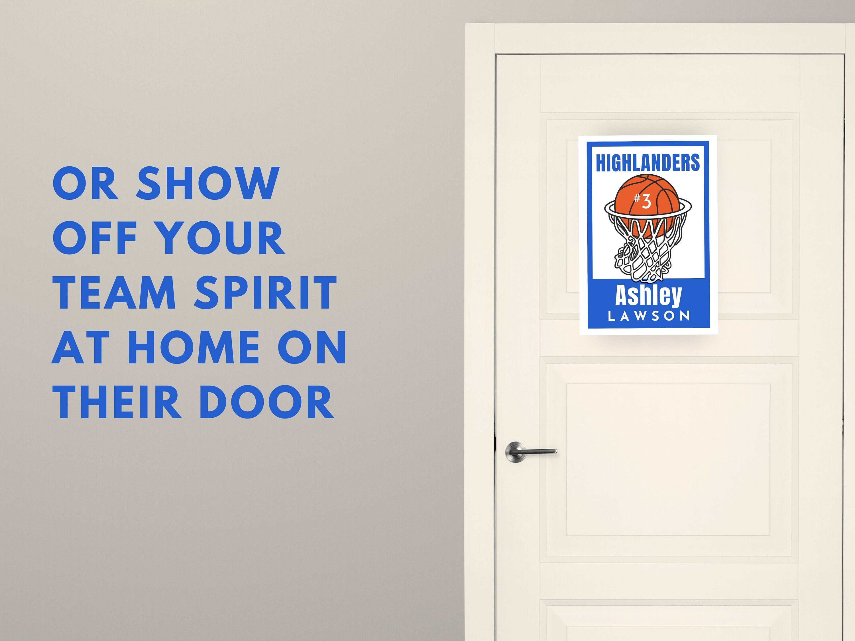 EDITABLE Basketball Hotel Door Sign, Locker Decoration Name Tag, Travel ...