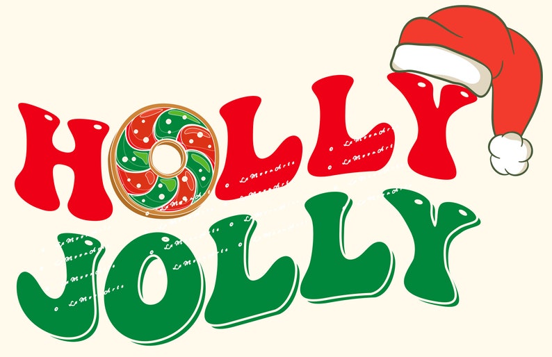 Holly Jolly Christmas Lettering SVG PNG High-resolution Transparent ...