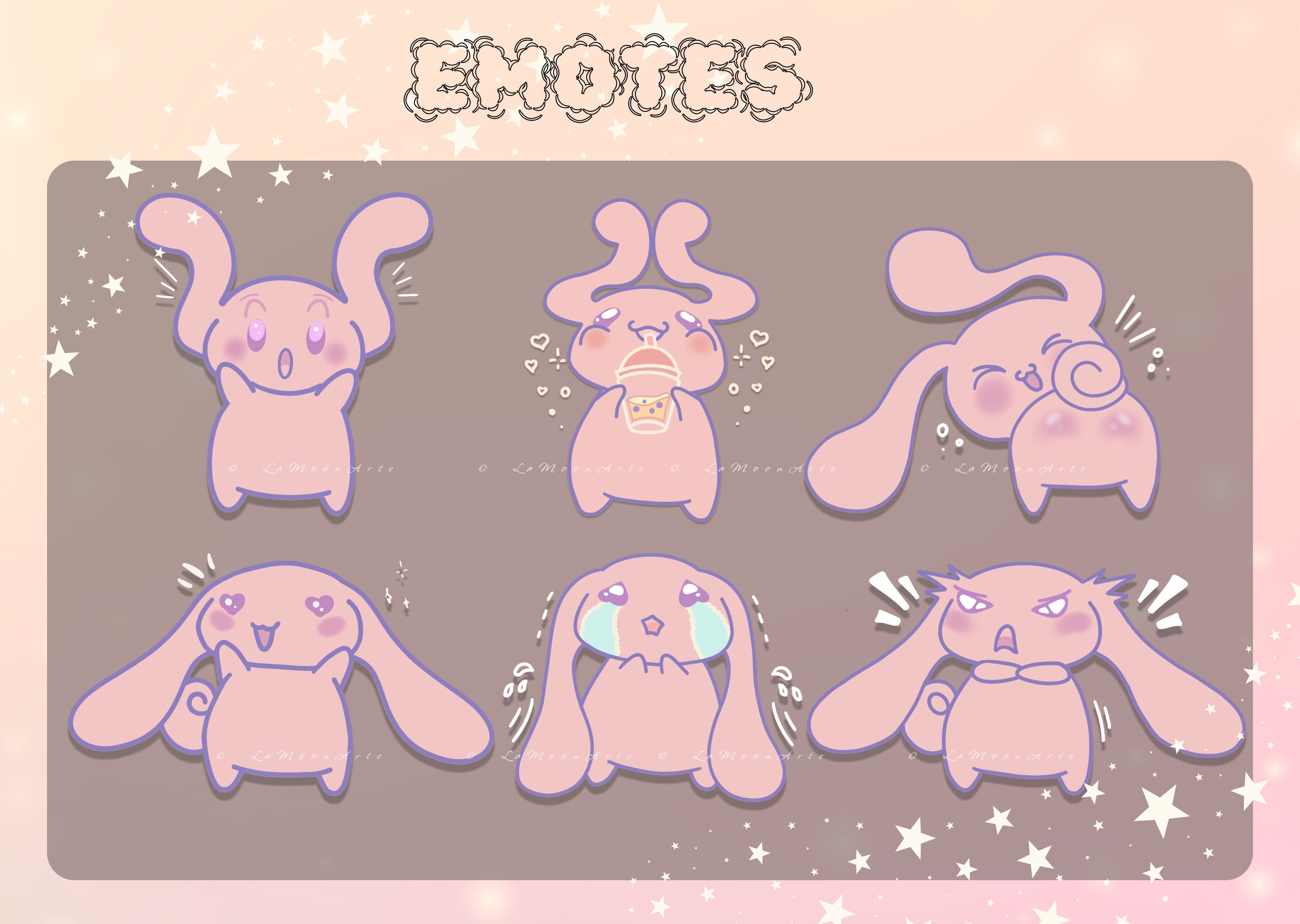 Emotes | Cute Emote Set | Kawaii Streaming Gaming Twitch Discord ...