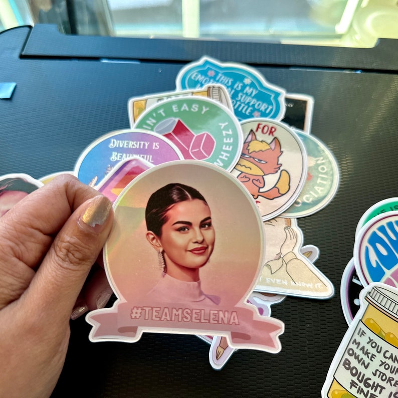 Team Selena Gomez Sticker: Holographic Vinyl, Waterproof (2.7 Inch) - Etsy