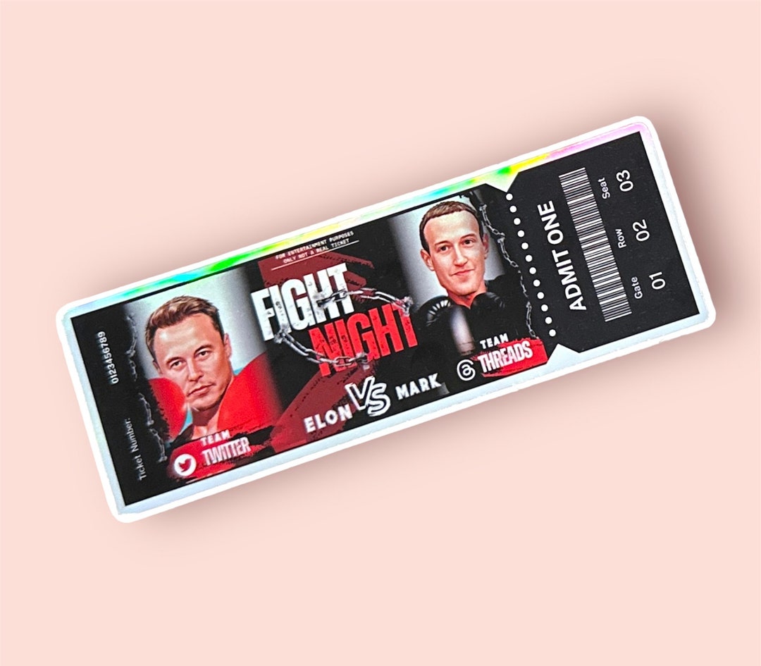 Elon Musk Vs Mark Zuckerberg, Musk Vs Zuckerberg Holographic Sticker ...