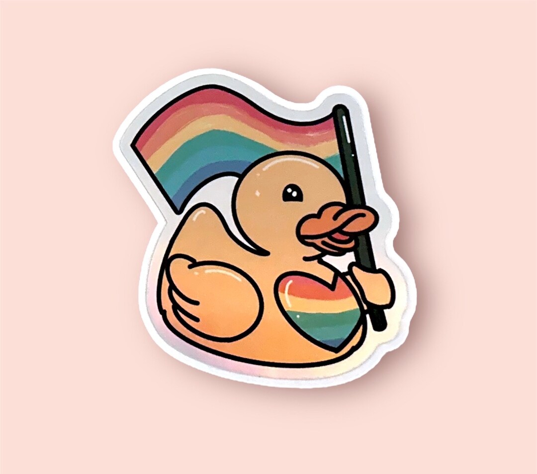 Duck Ally, LGBTQ+ Holographic Sticker, Social Justice, Pro Diversity ...