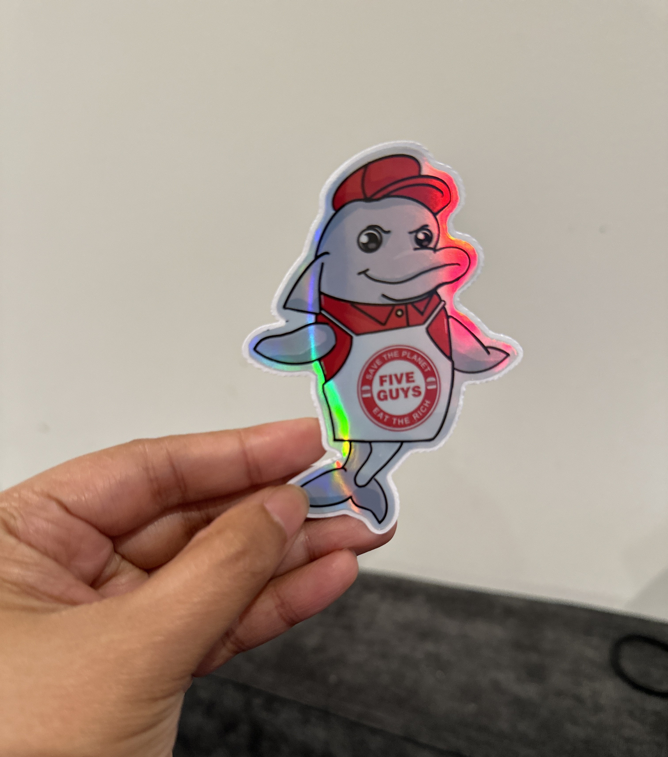 Orca Five Guys Sticker Team Orca Holographic Sticker - Etsy