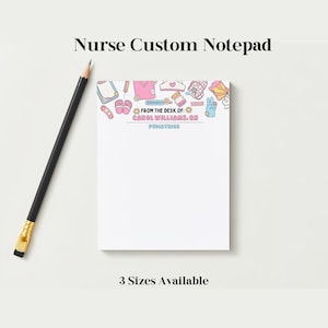 Custom Nurse Notepad, Registered Nurse Memo Pad, Name Notepad RN ...